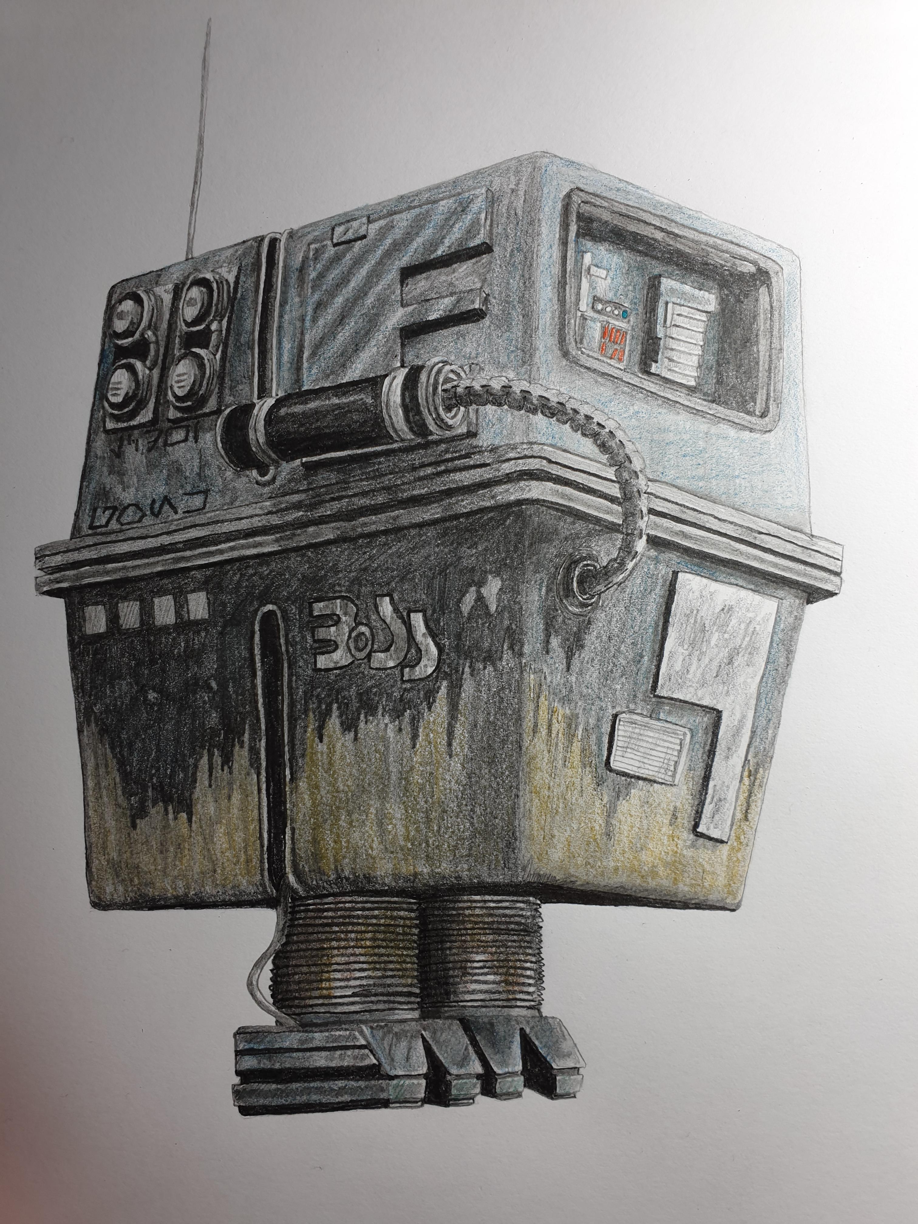 Drawing every droid from Star Wars part 6: GNK Power Droid (Gonk Droid) | Scrolller