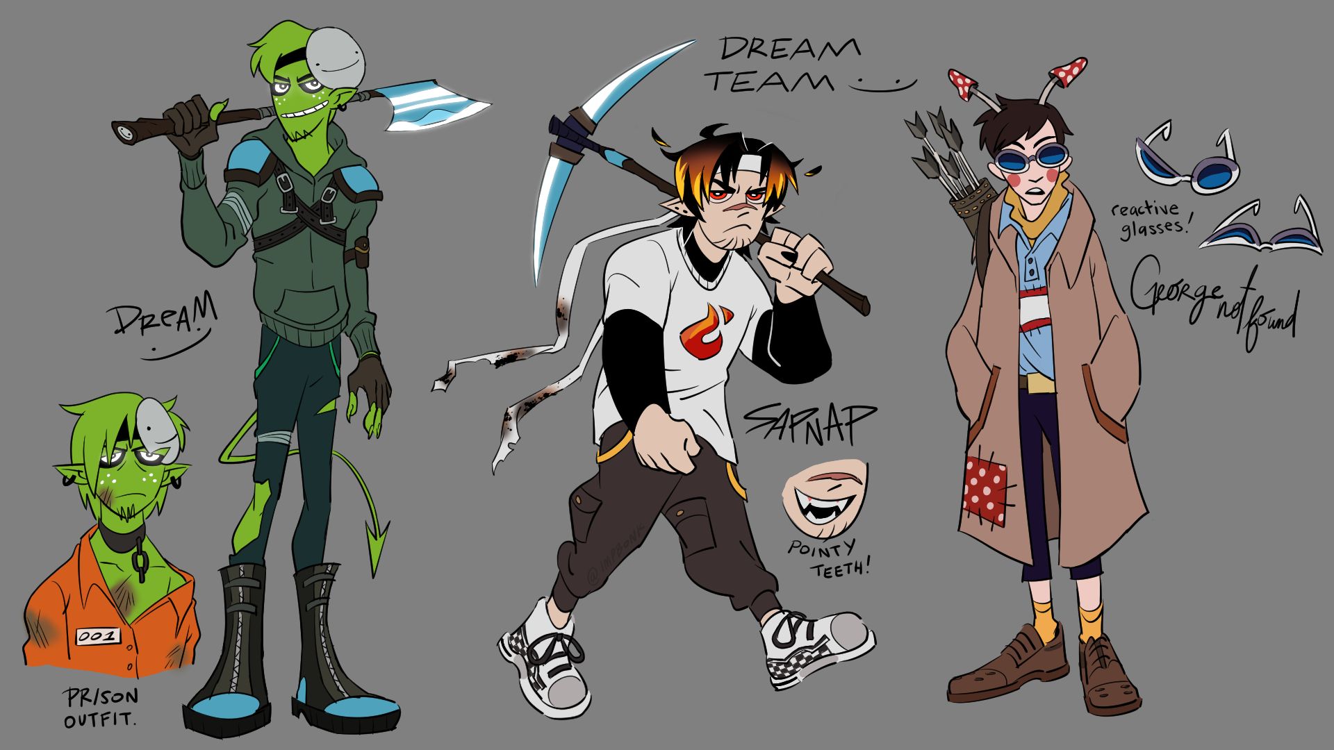 dream team character design line up 🤙 | Scrolller