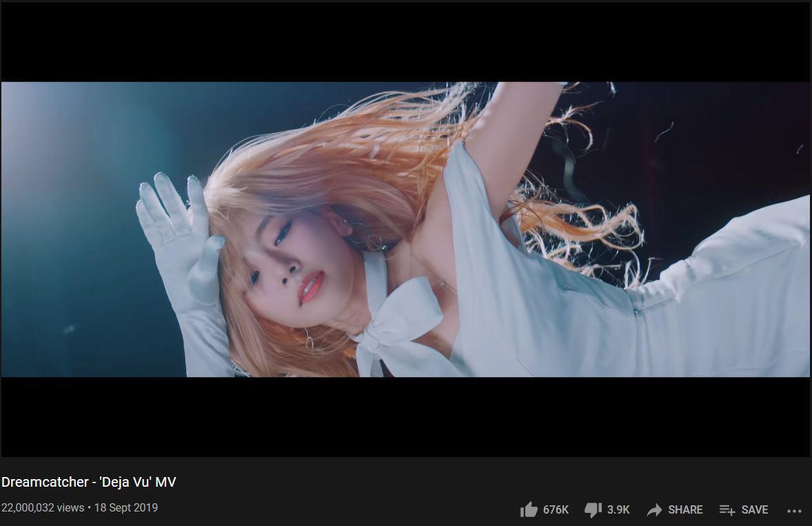 Dreamcatcher's 'Deja Vu' MV has surpassed 22 million views on the Dreamcatcher Official Youtube ...