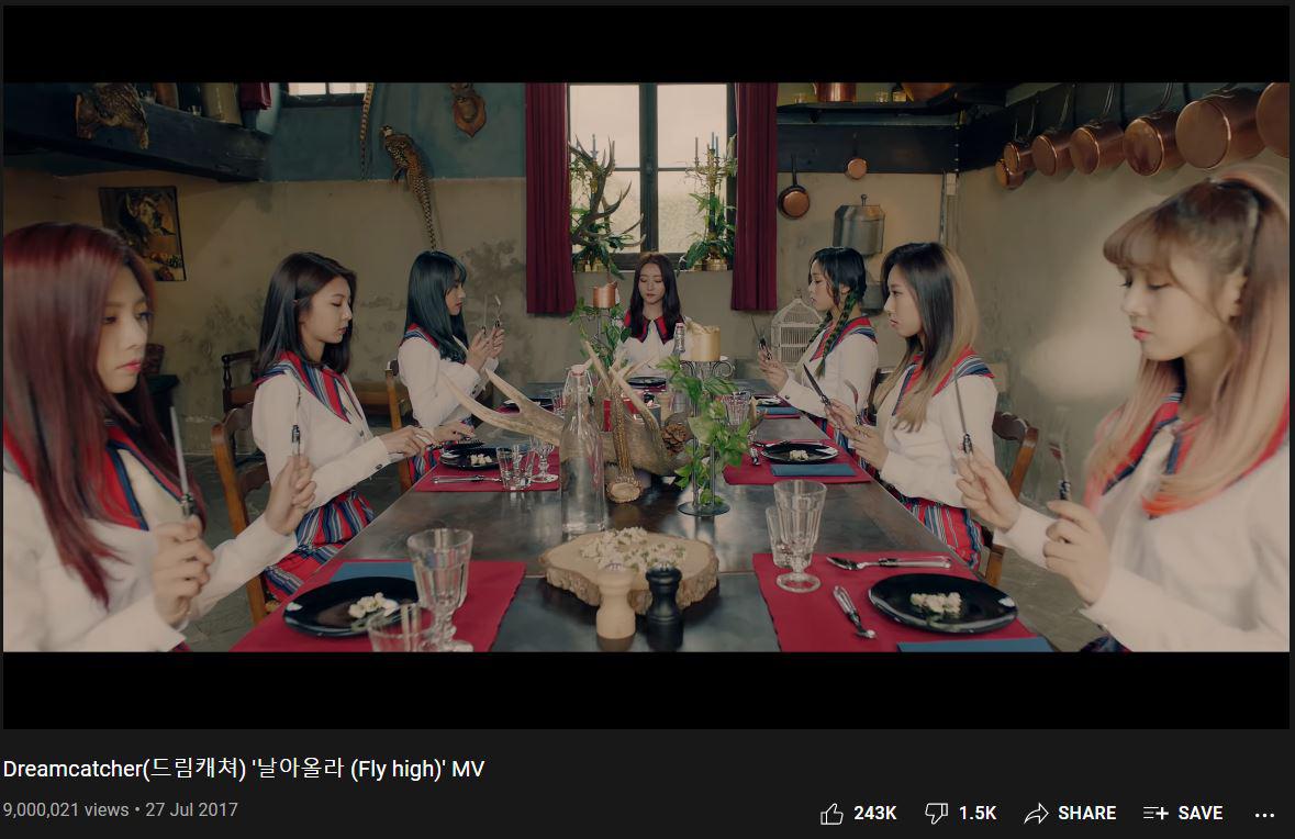 Dreamcatcher's 'Fly High' MV has surpassed 9 million views on the Happyface Entertainment ...
