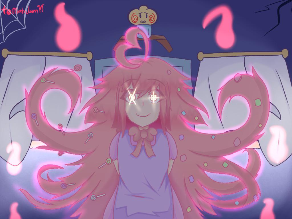 Drew my ghost oc for the spooky month Nessie! also uh, did you steal her candy? she’s rlly mad ...