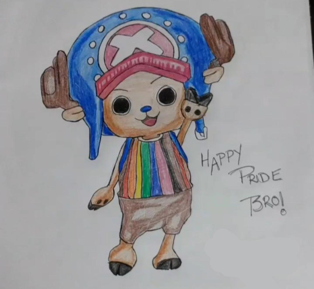 Drew Tony Tony Chopper for my best friend who's celebrating Pride month 😋 | Scrolller