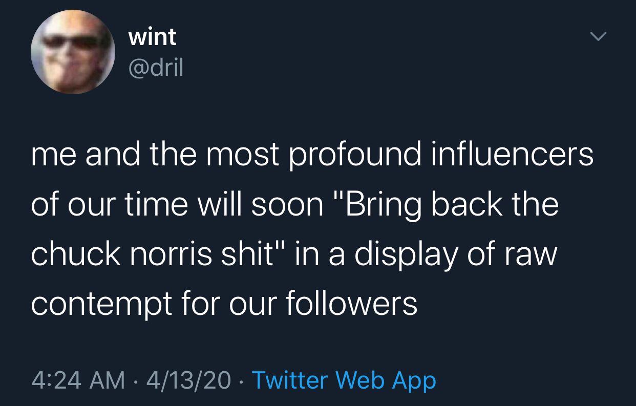Dril brings back Chuck Norris | Scrolller