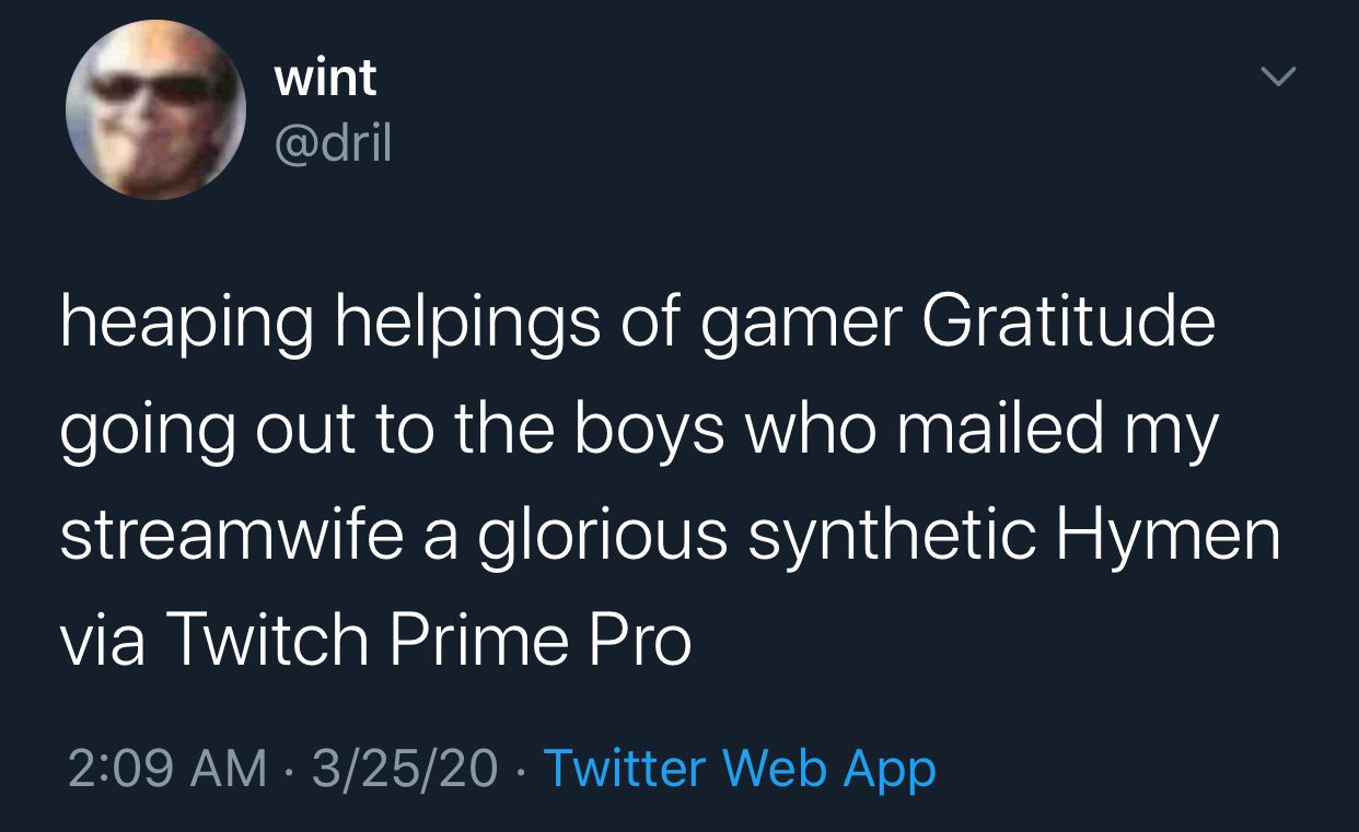 Dril gives out gamer gratitude | Scrolller