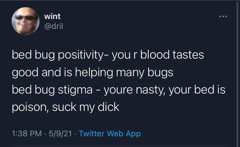 Dril let’s the bed bugs bite | Scrolller