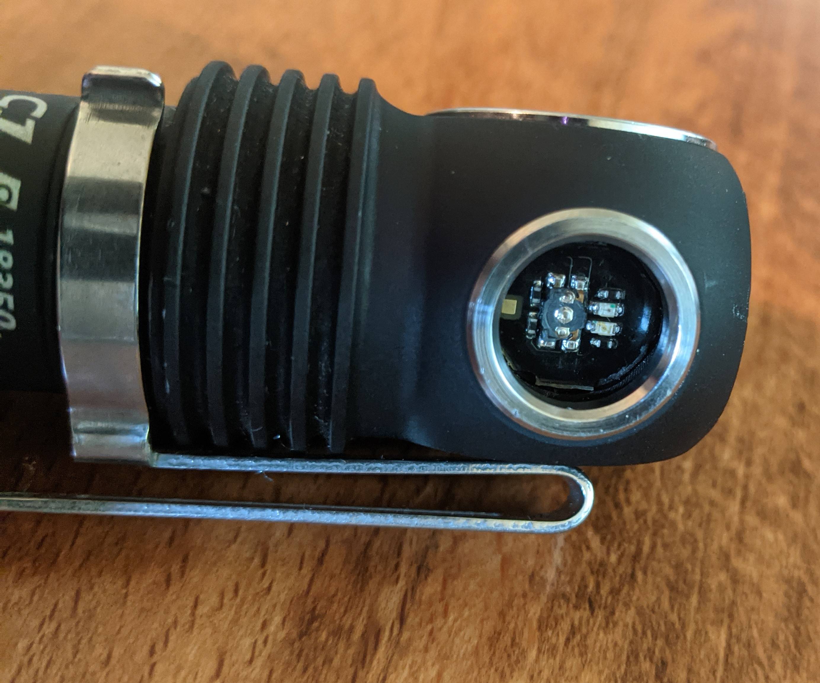 Dropped Armytek Tiara from chest high and button popped off, is this fixable? | Scrolller