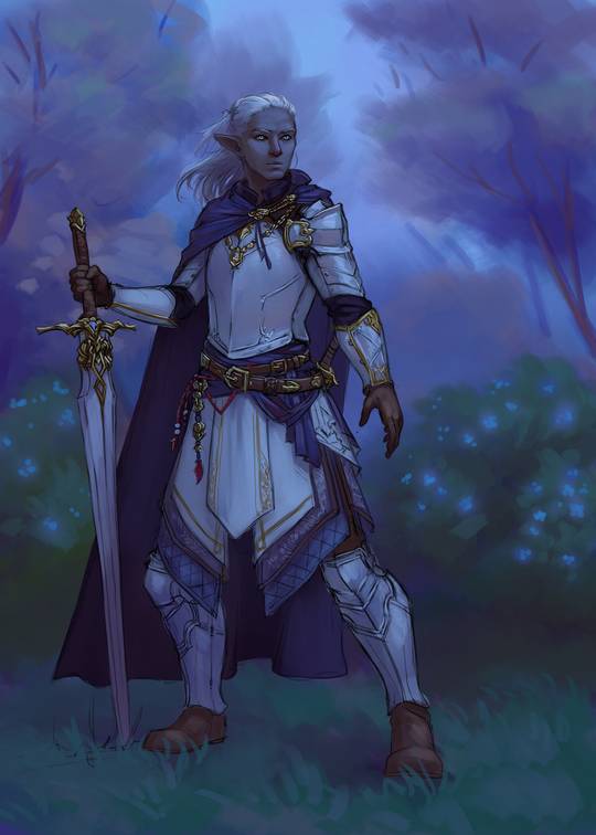 Drow Paladin by Linda Lithén | Scrolller