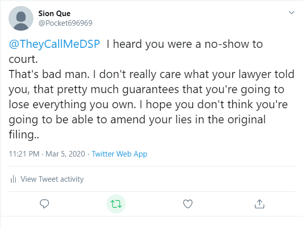 DSP blocked me for this, OOF | Scrolller
