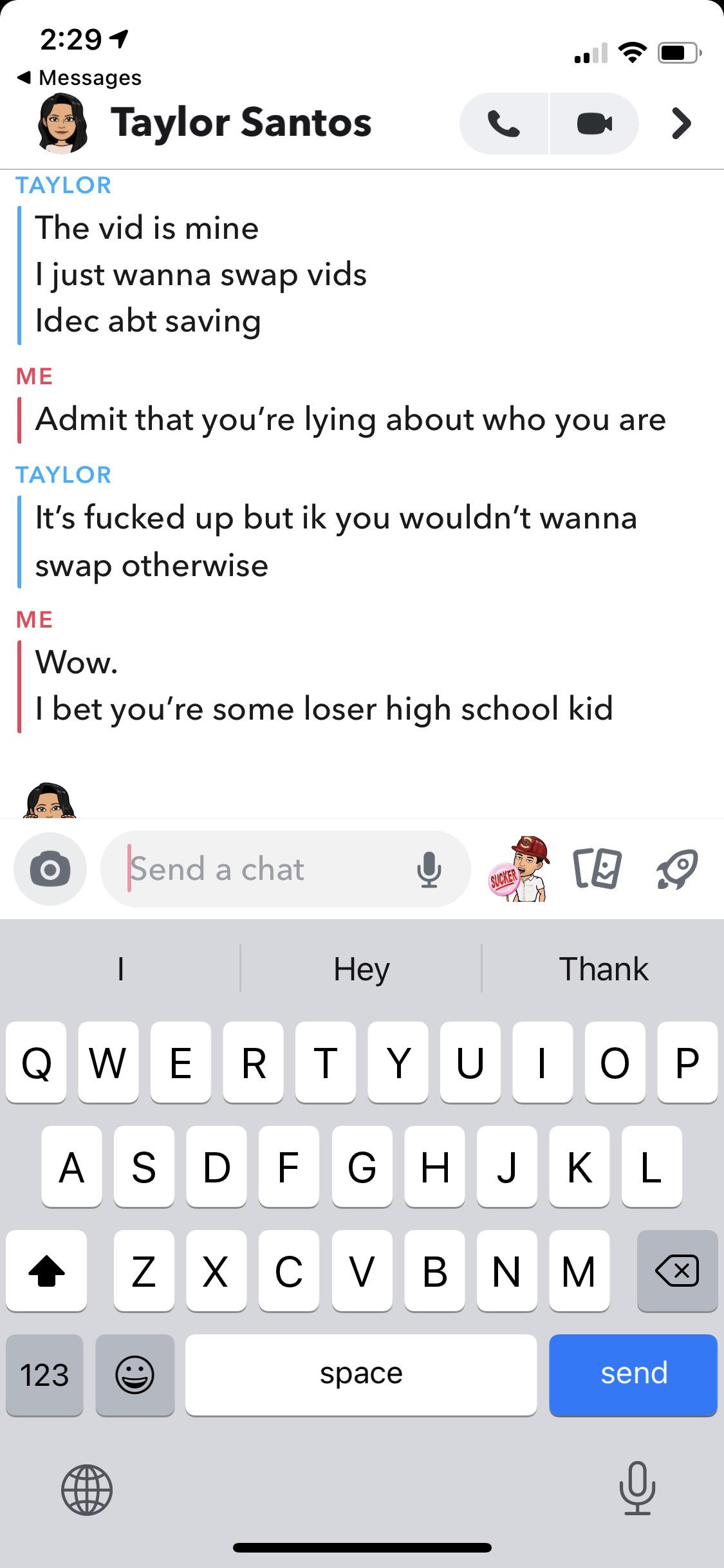 Dude posing as [girl]admits he’s lying | Scrolller