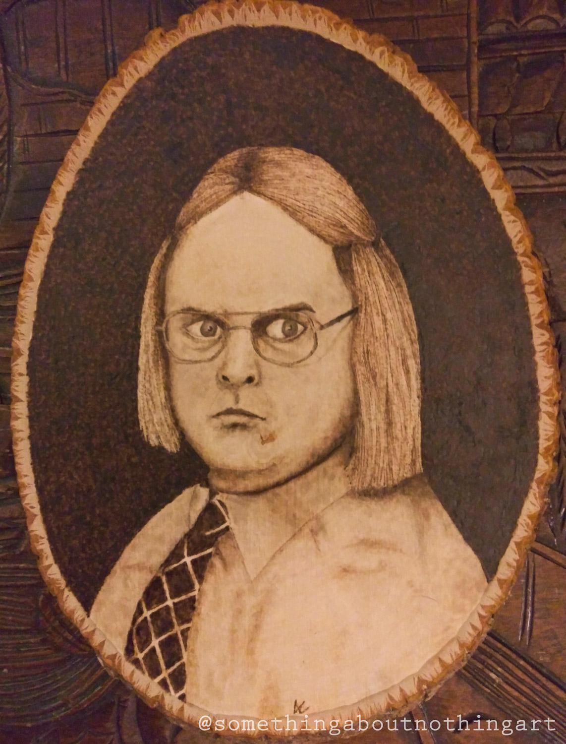 Dwight Schrute, pyrography. | Scrolller
