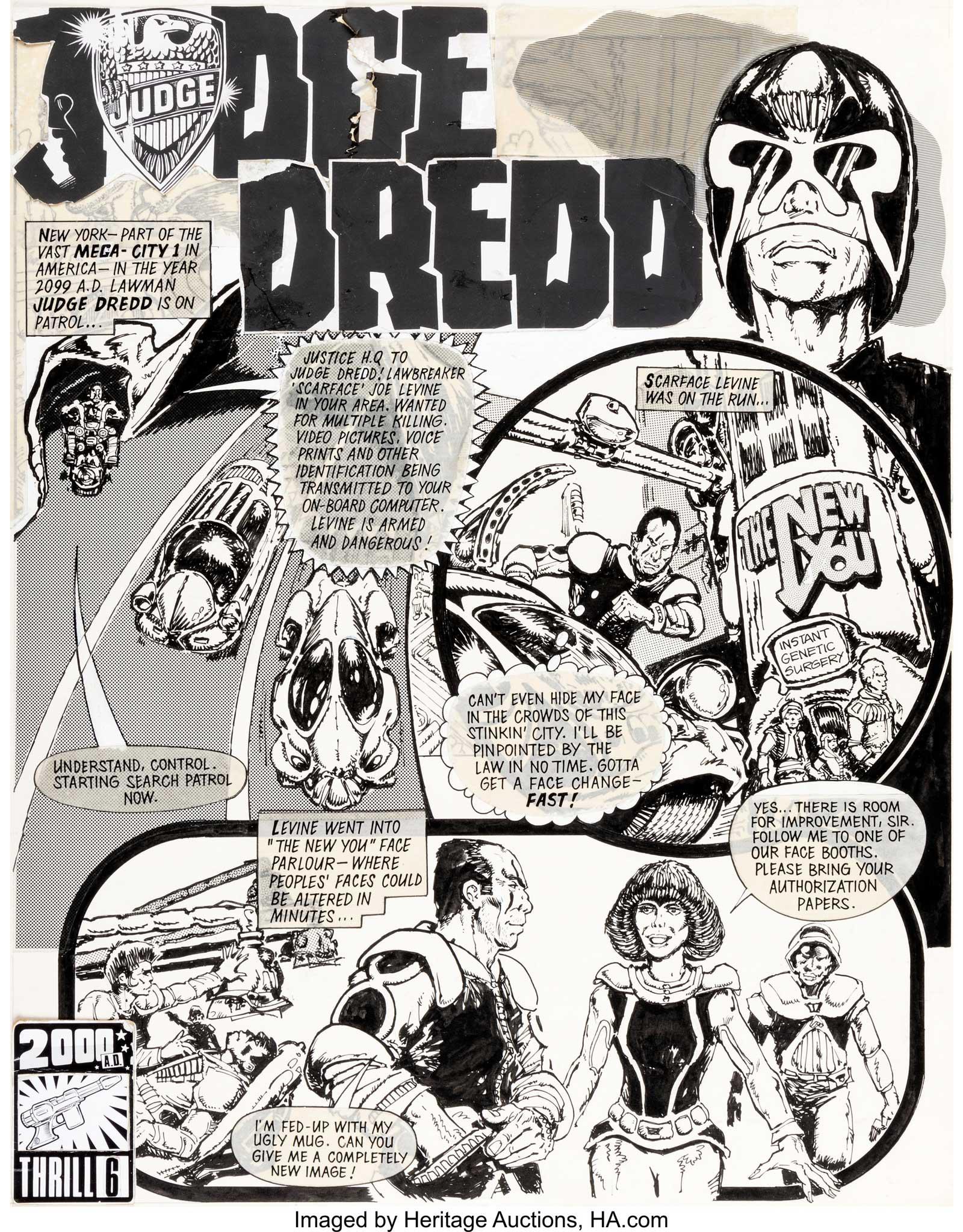 Early Judge Dredd strip in US auction | Scrolller