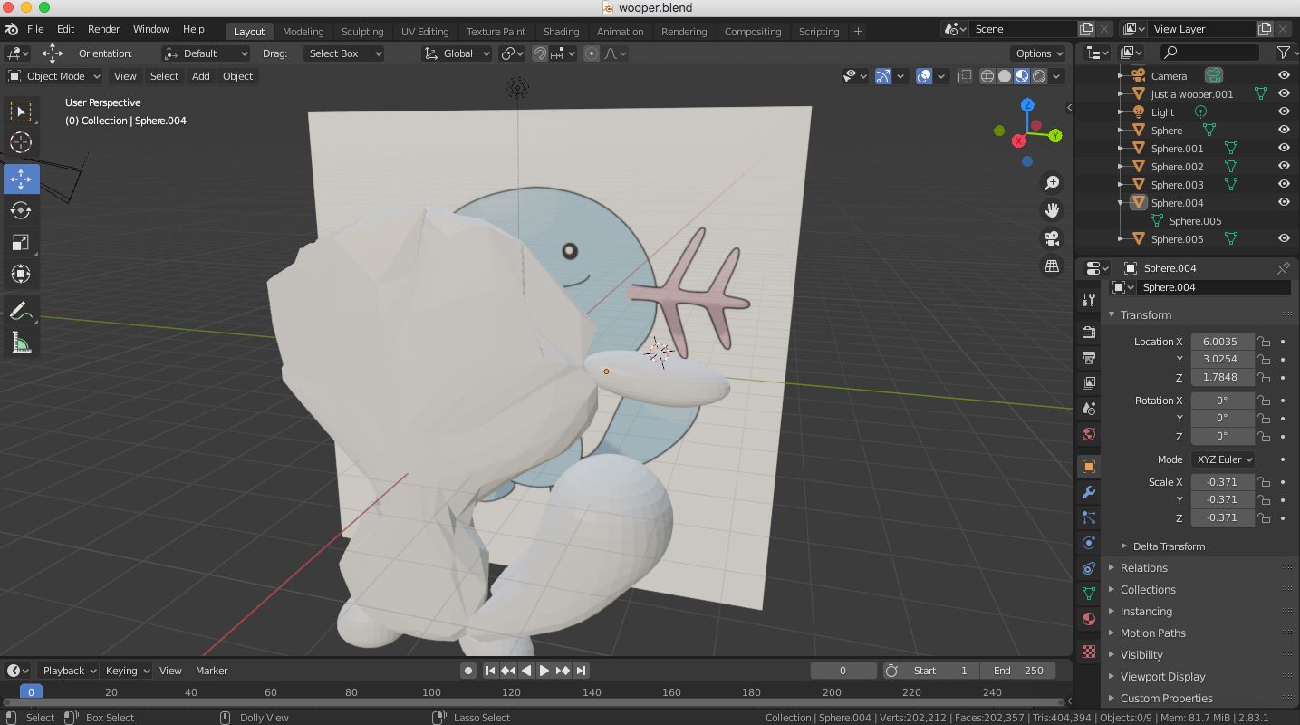 Early stages of modeling and 3d printing wooper! Should be done in a couple weeks. | Scrolller