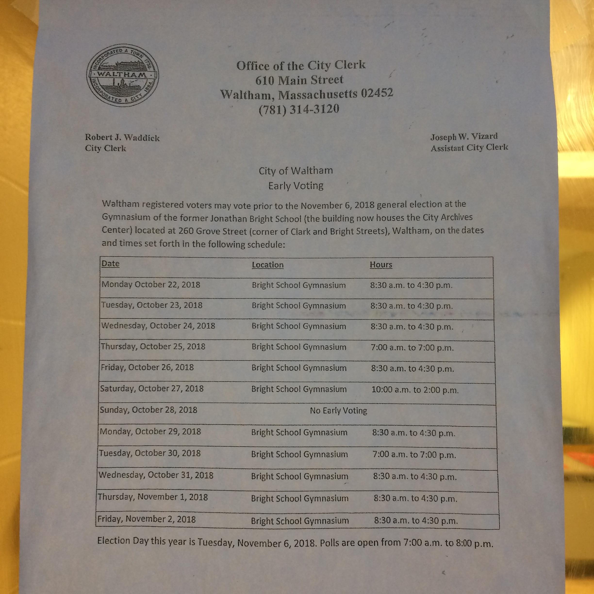 Early voting - it’s already a steady stream today at the Bright School! | Scrolller