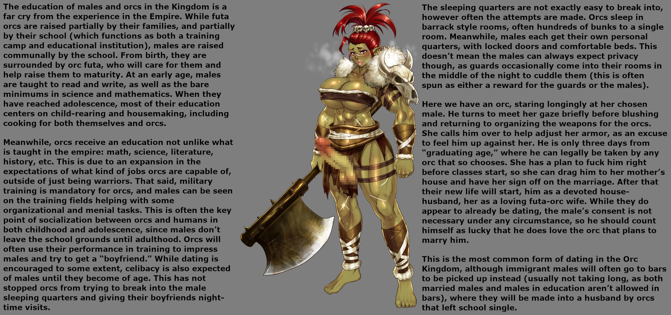 Education and dating in the orc kingdom [worldbuilding] [orc kingdom] [art by nbo] | Scrolller
