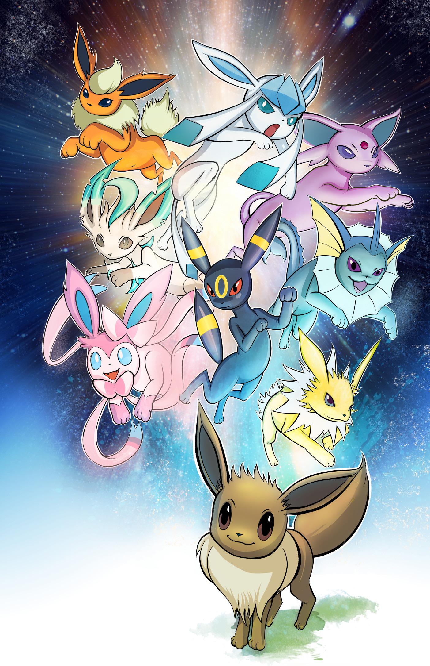 Eeveelution drawn by me with CSP | Scrolller