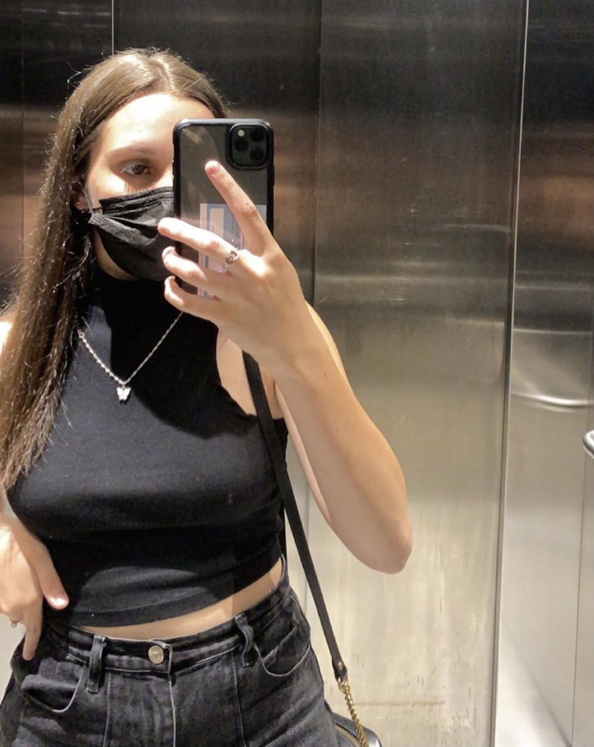 Elle Mulvaney in a vest top | Scrolller