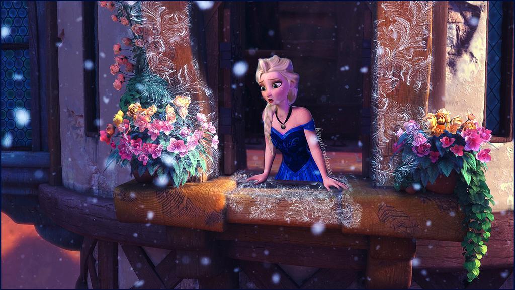 Elsa in the world of Tangled, by KingdomDance (from /r/Frozen) | Scrolller