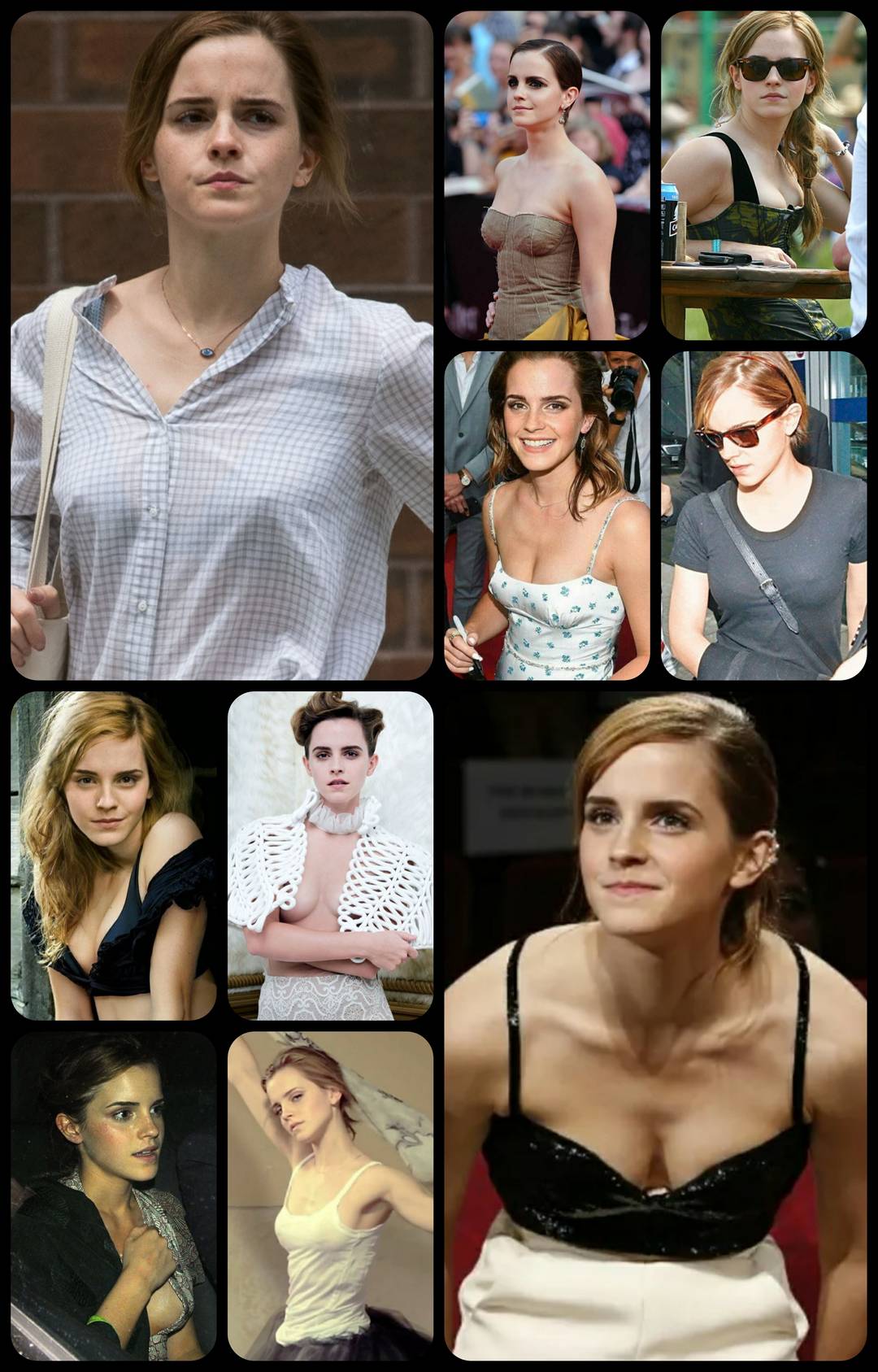 Emma Watson... pokies and cleavage collage | Scrolller