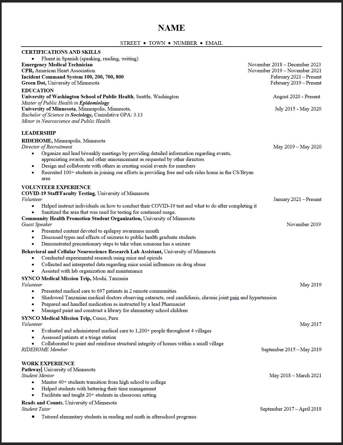 EMT Resume Suggestions | Scrolller