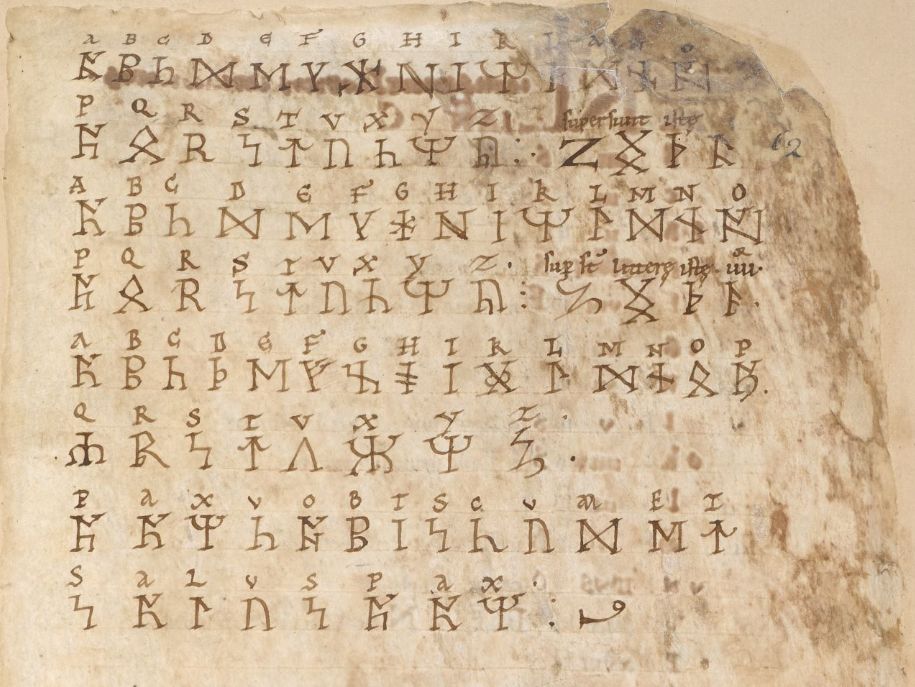English Runes from Cotton MS Vitellius A XII | Scrolller
