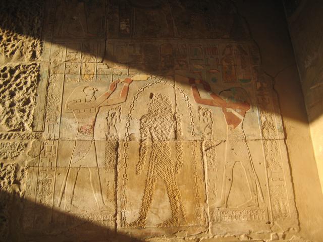 Erasure of Hatshepset's image by Thutmose III (?) at the Temple Complex at Waset (Thebes ...