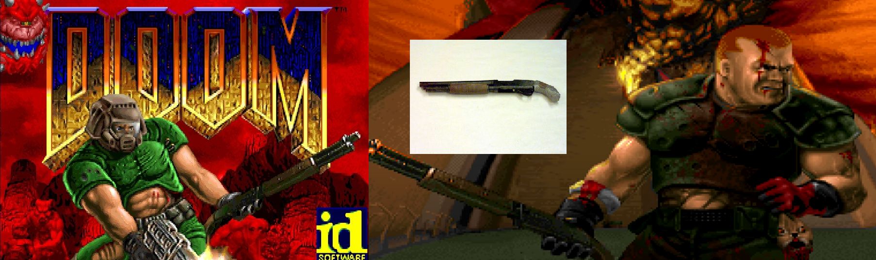 Eric "This shotgun is straight out of Doom" He was probably talking about the intro and outro ...