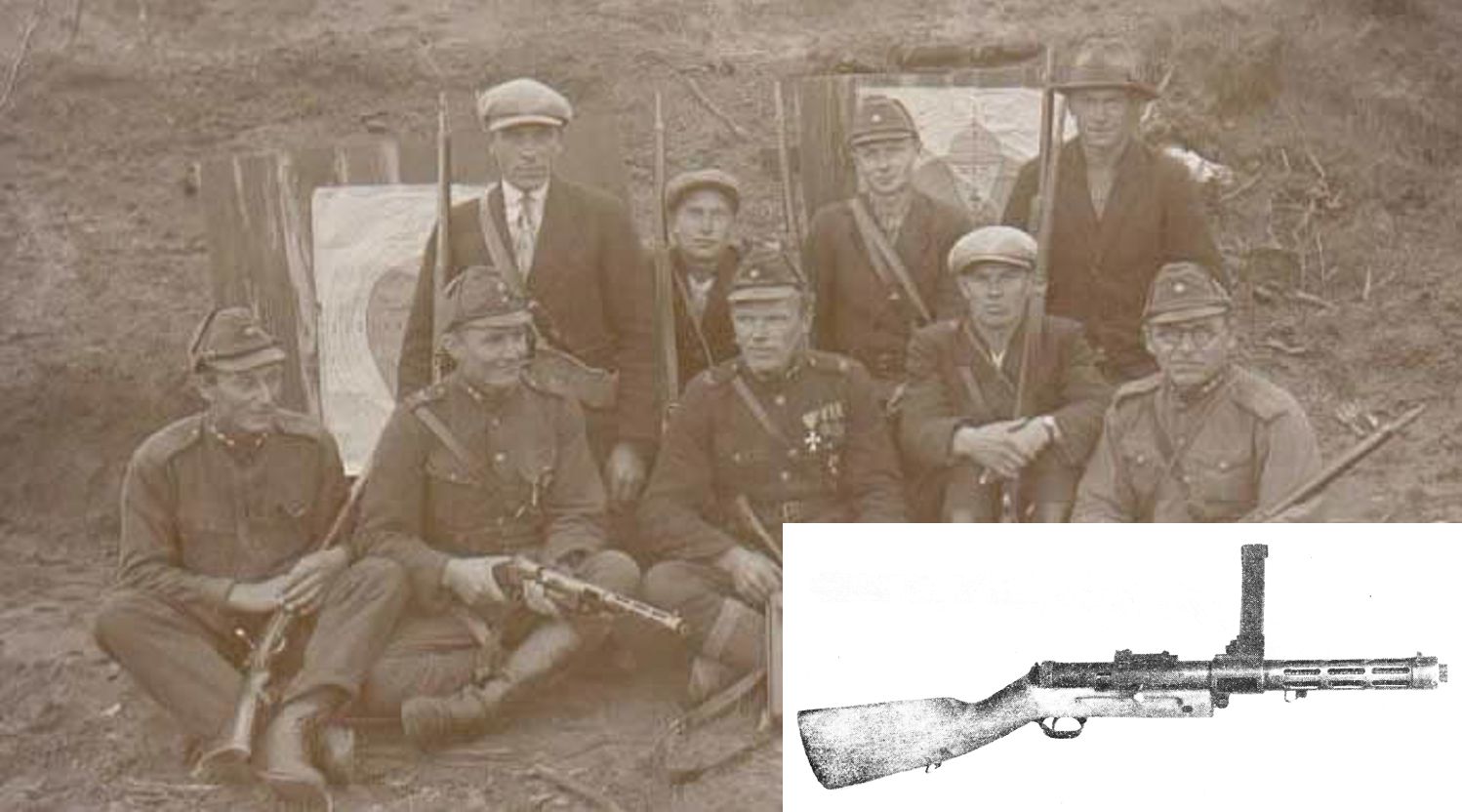 Estonian soldier wielding a rare Tallinn Model 1923 submachine gun | Scrolller