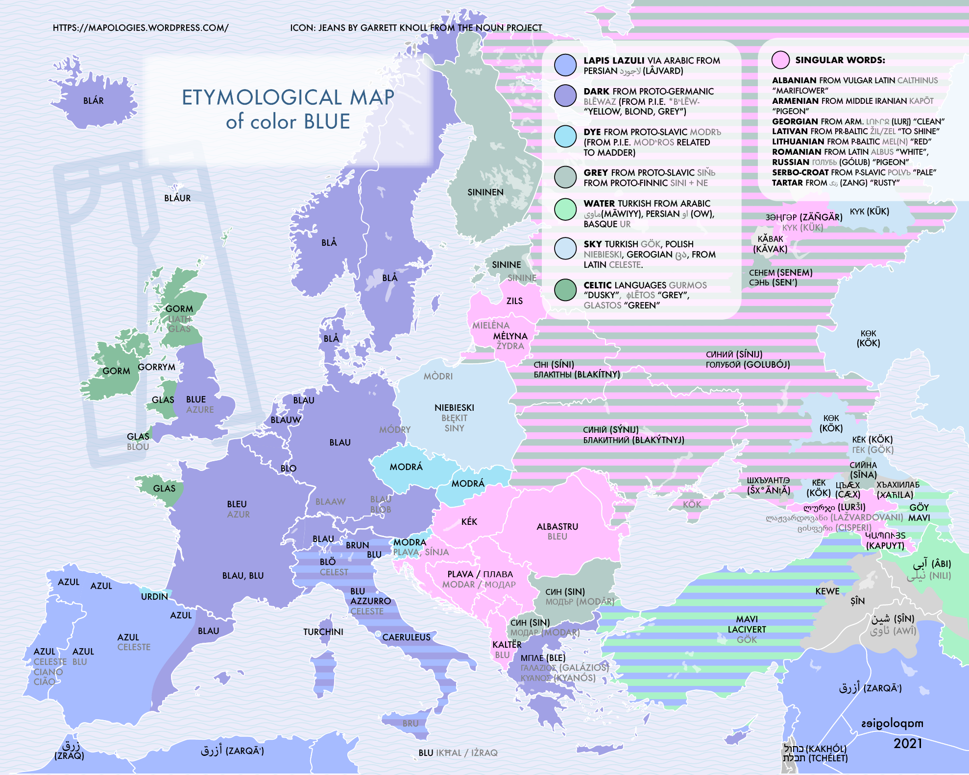 Etymology of the color Blue OC | Scrolller