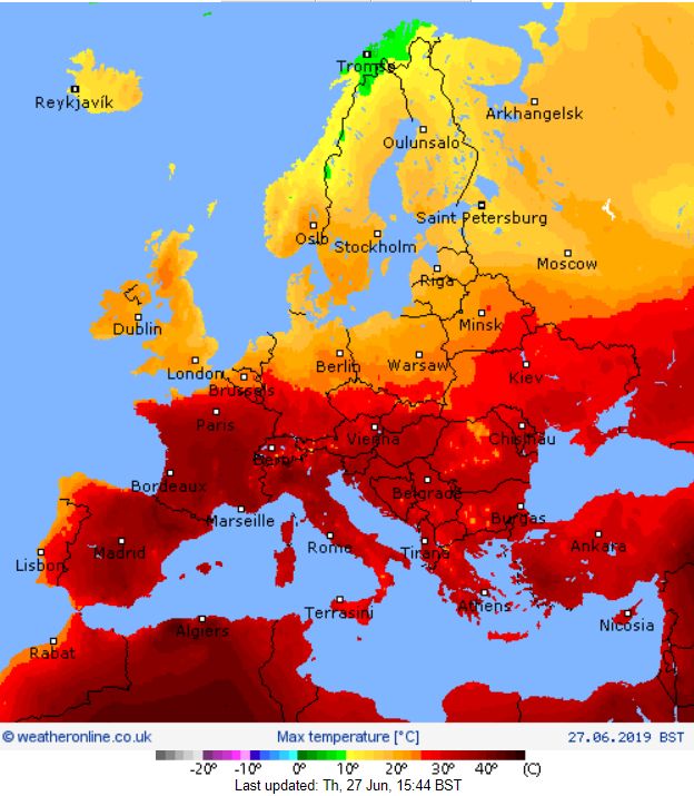 Europe heatwave, June 2019 | Scrolller