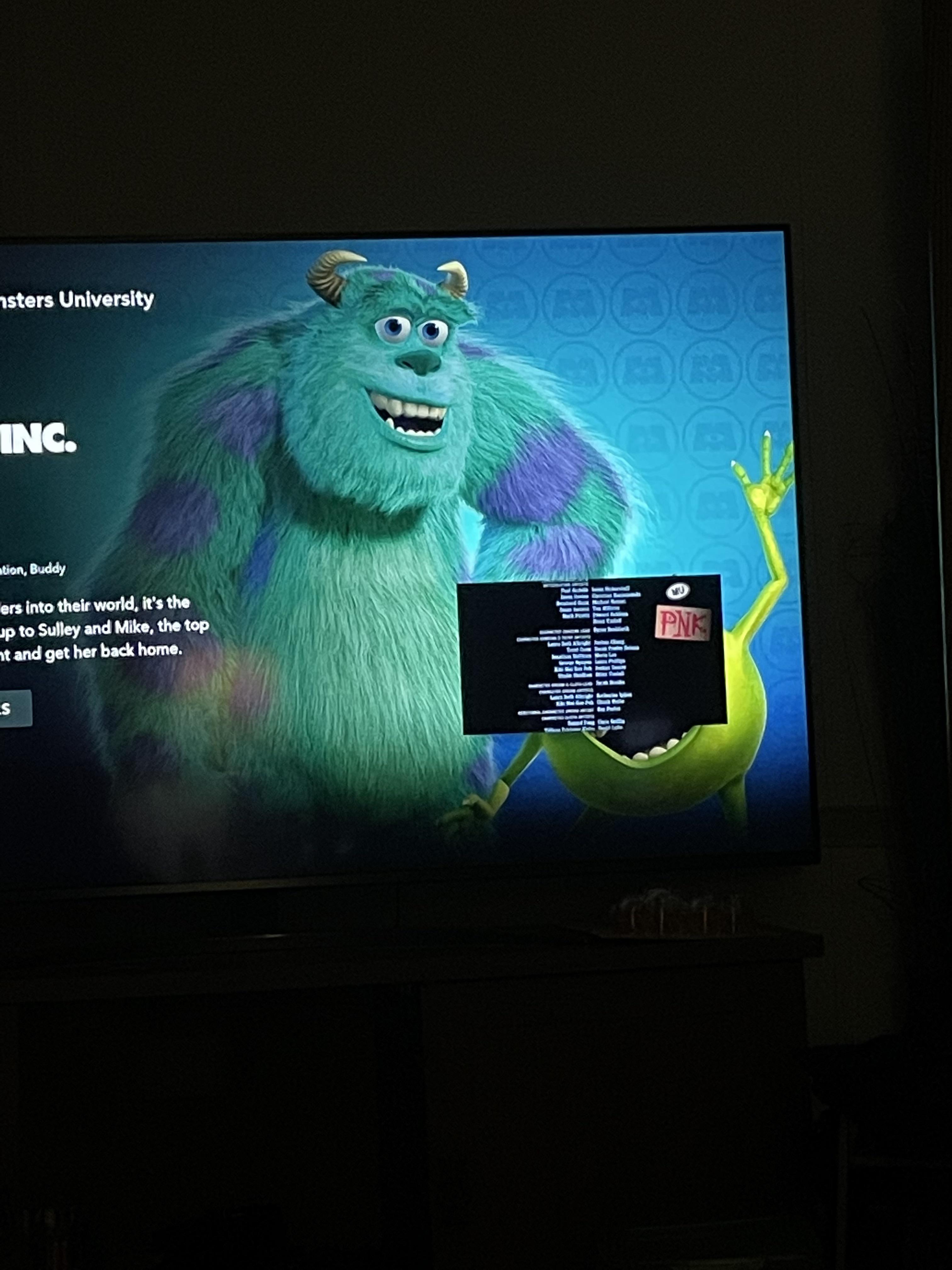 Even Disney+ credits did Mike Wazowski dirty. | Scrolller