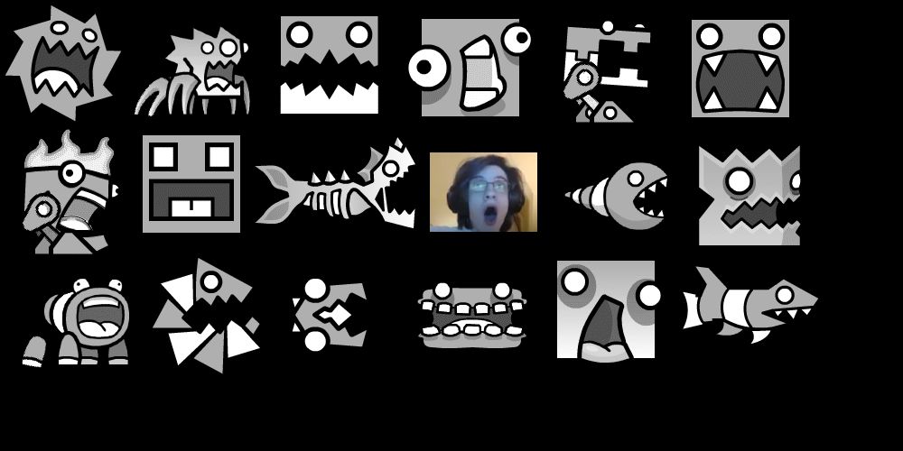 Every single surprised geometry dash icon | Scrolller