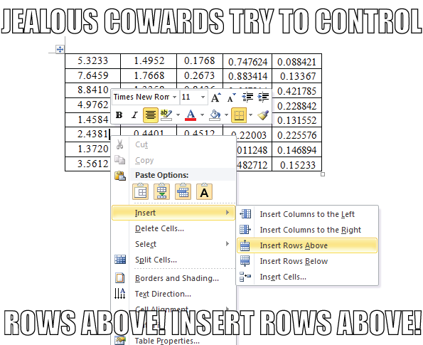 Every time I am making a table in Microsoft Word, I think of Black Flag... | Scrolller