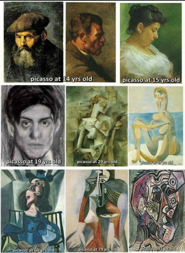 Evolution of paintings by Pablo Picasso | Scrolller
