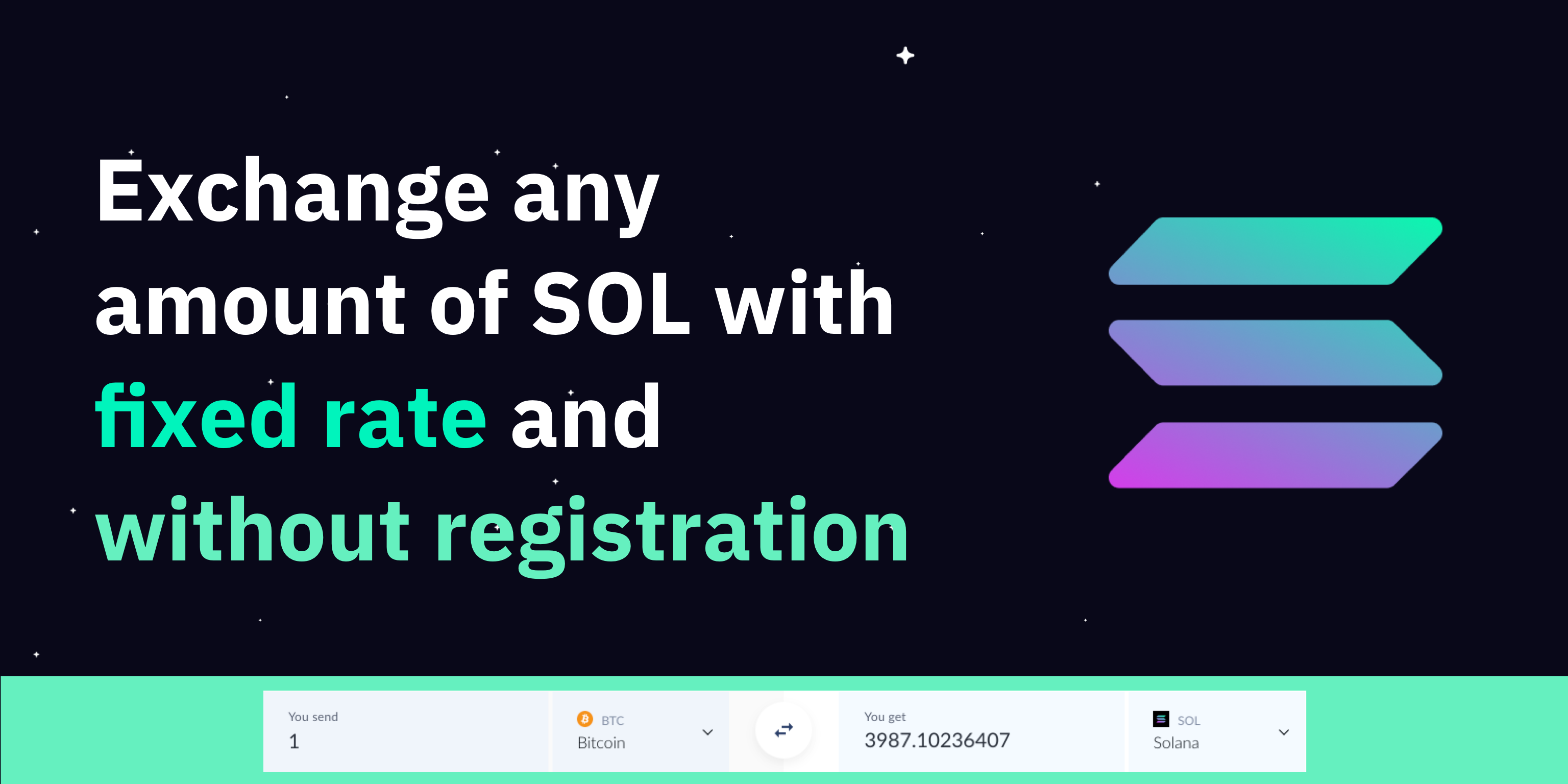 Exchange any amount of SOL with fixed rate and without registration on exolix.com | Scrolller