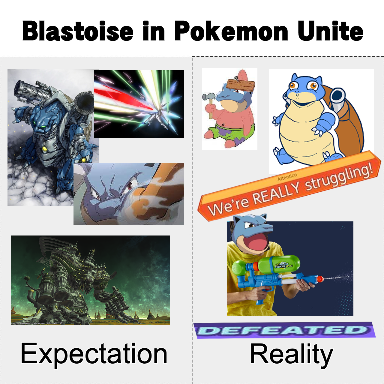 Expectations vs Reality: Blastoise Edition | Scrolller