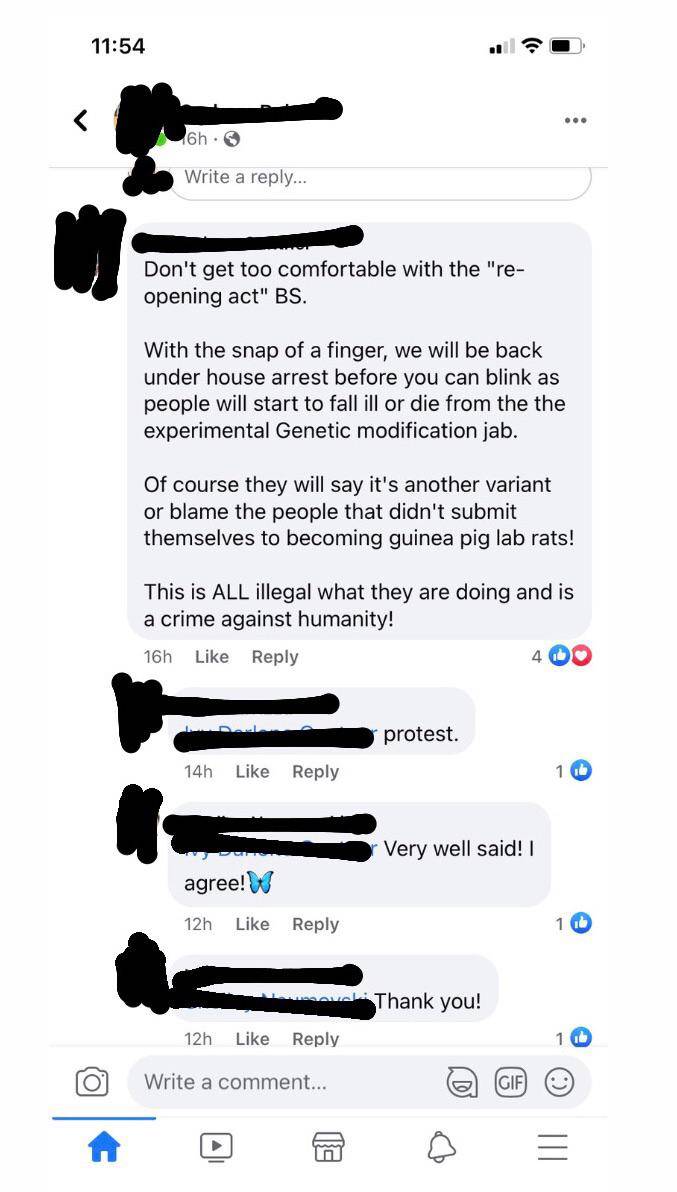 “Experimental genetic modification jab.” | Scrolller