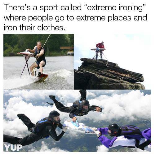 Extreme Ironing | Scrolller