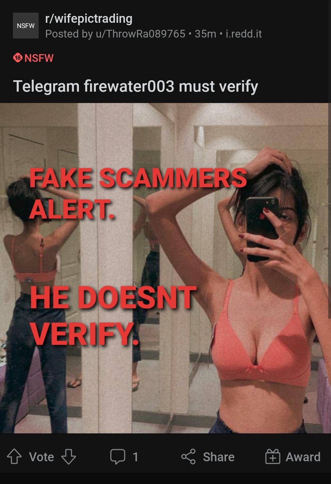 FAKE SCAMMER ALERT. HE DOESNT VERIFY. 109% FAKE. USING SOMEONE ELSE PICS | Scrolller