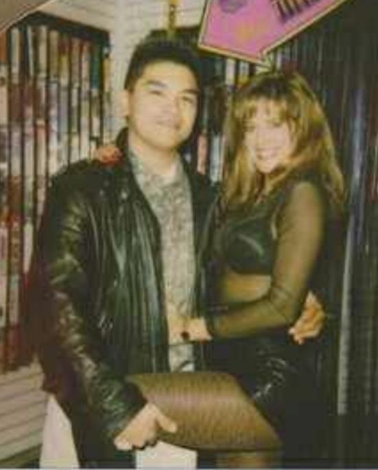 Fan meets Racquel Darrian at video store promotion | Scrolller