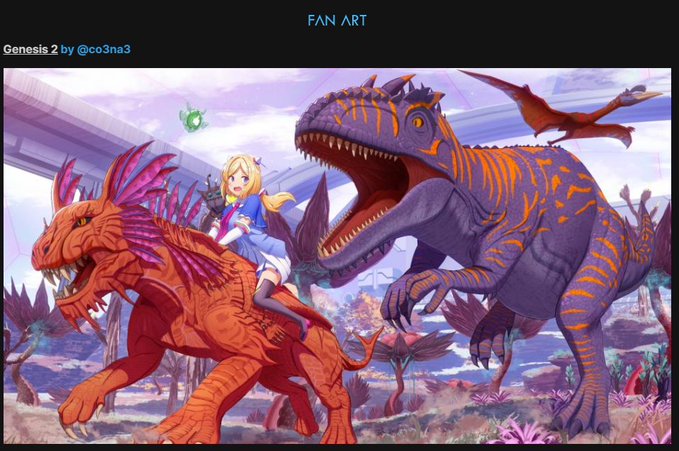 Fanart of Aki + ARK featured on ARK community corner | Scrolller