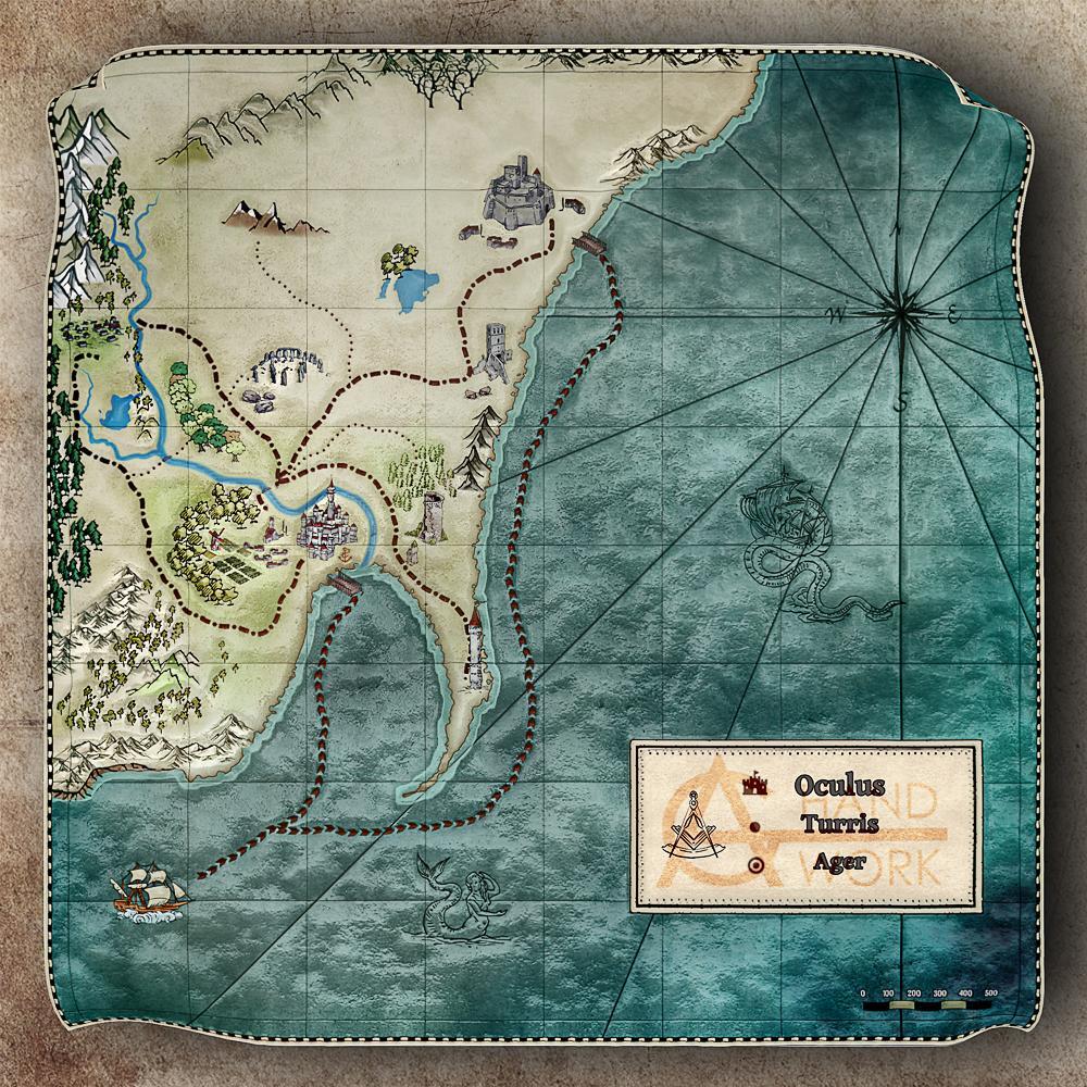 Fantasy map: Wonderdraft+Blender+Photoshop | Scrolller