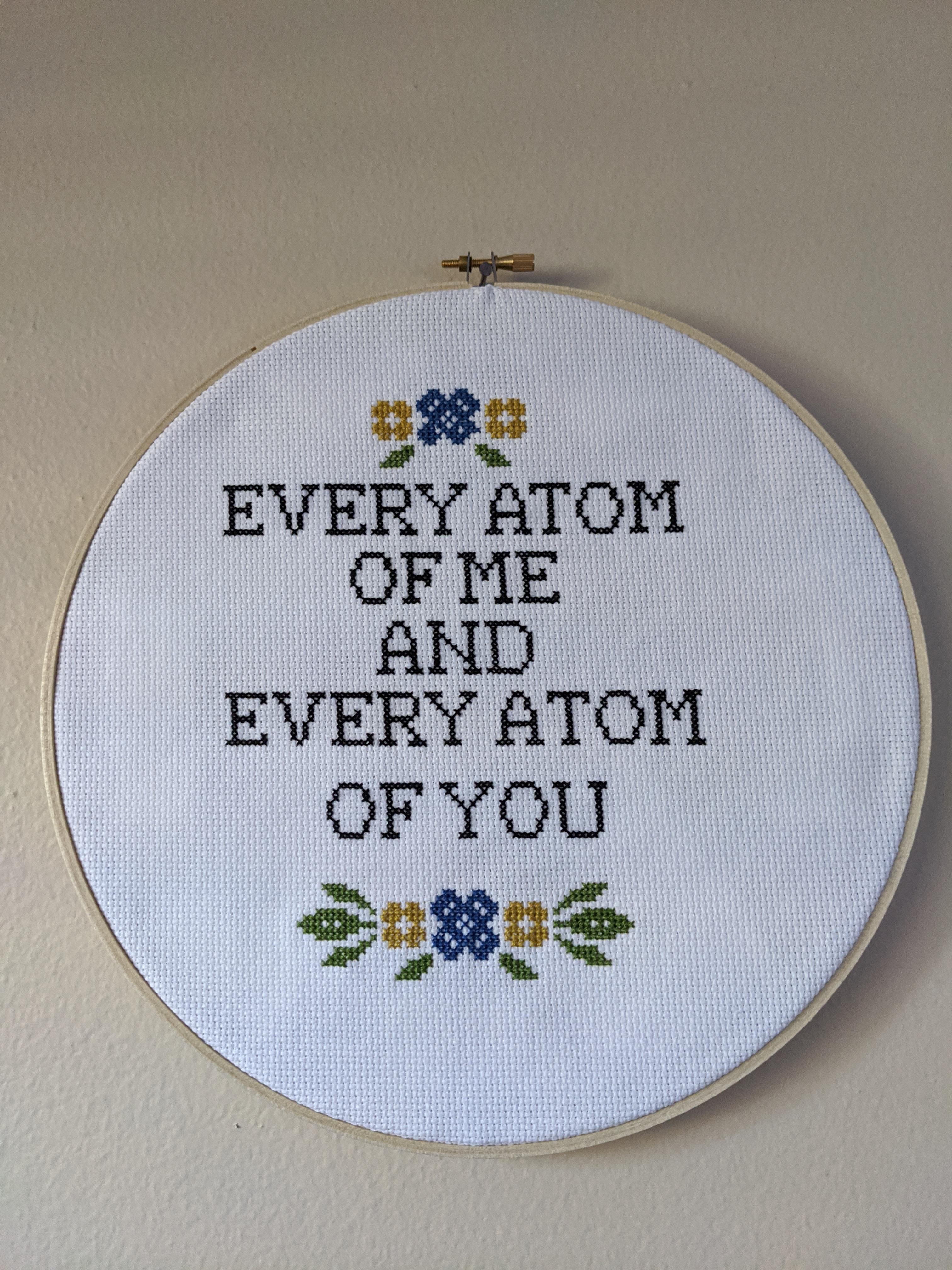 Favorite Quote on my first Cross Stitch project (Pattern for @junebuganddarlin on Instagram ...