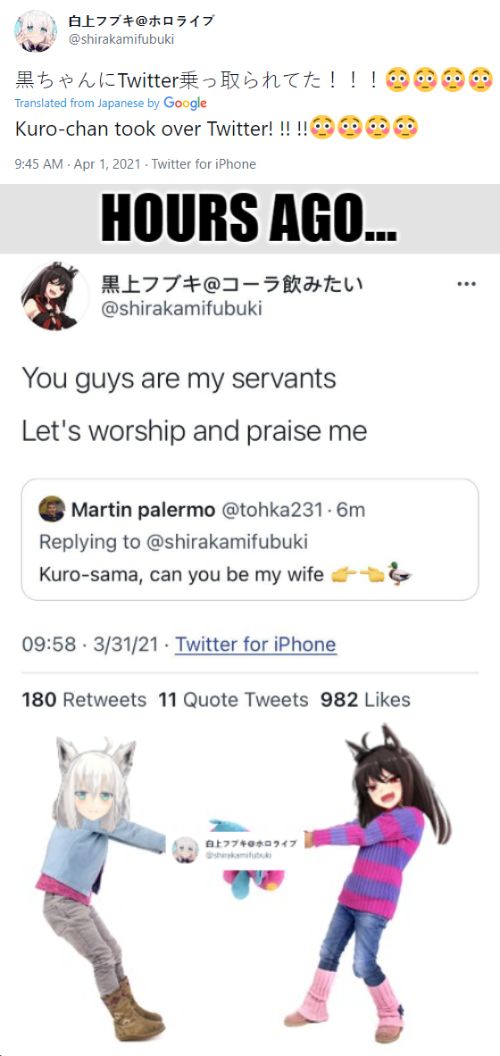 FBK: "It's mine." Kuro-sama: "No. IT'S MINE NOW." 🌽 | Scrolller