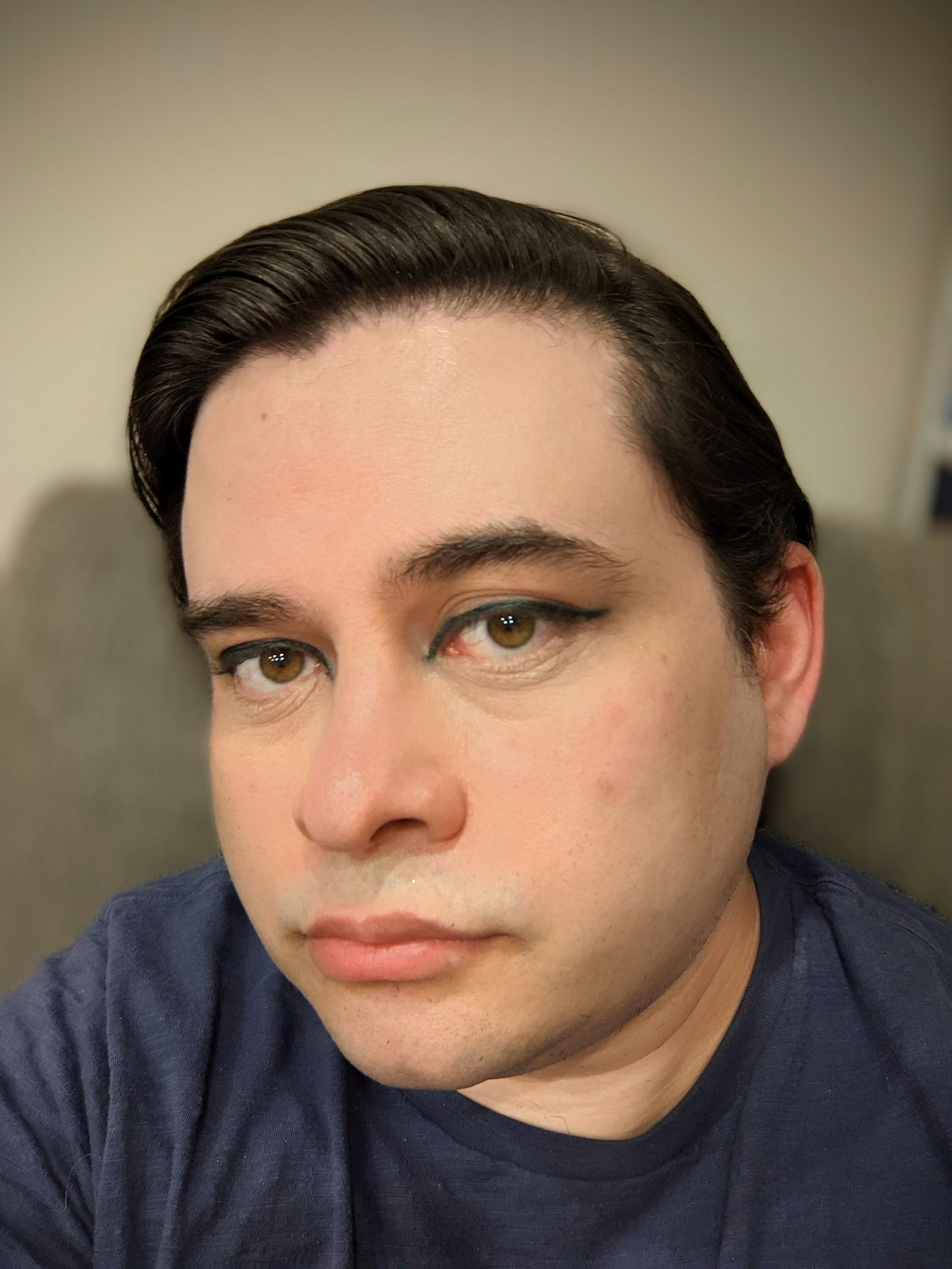 Feeling like myself for the first time in my life. Only took 38 years. Tried out some makeup ...