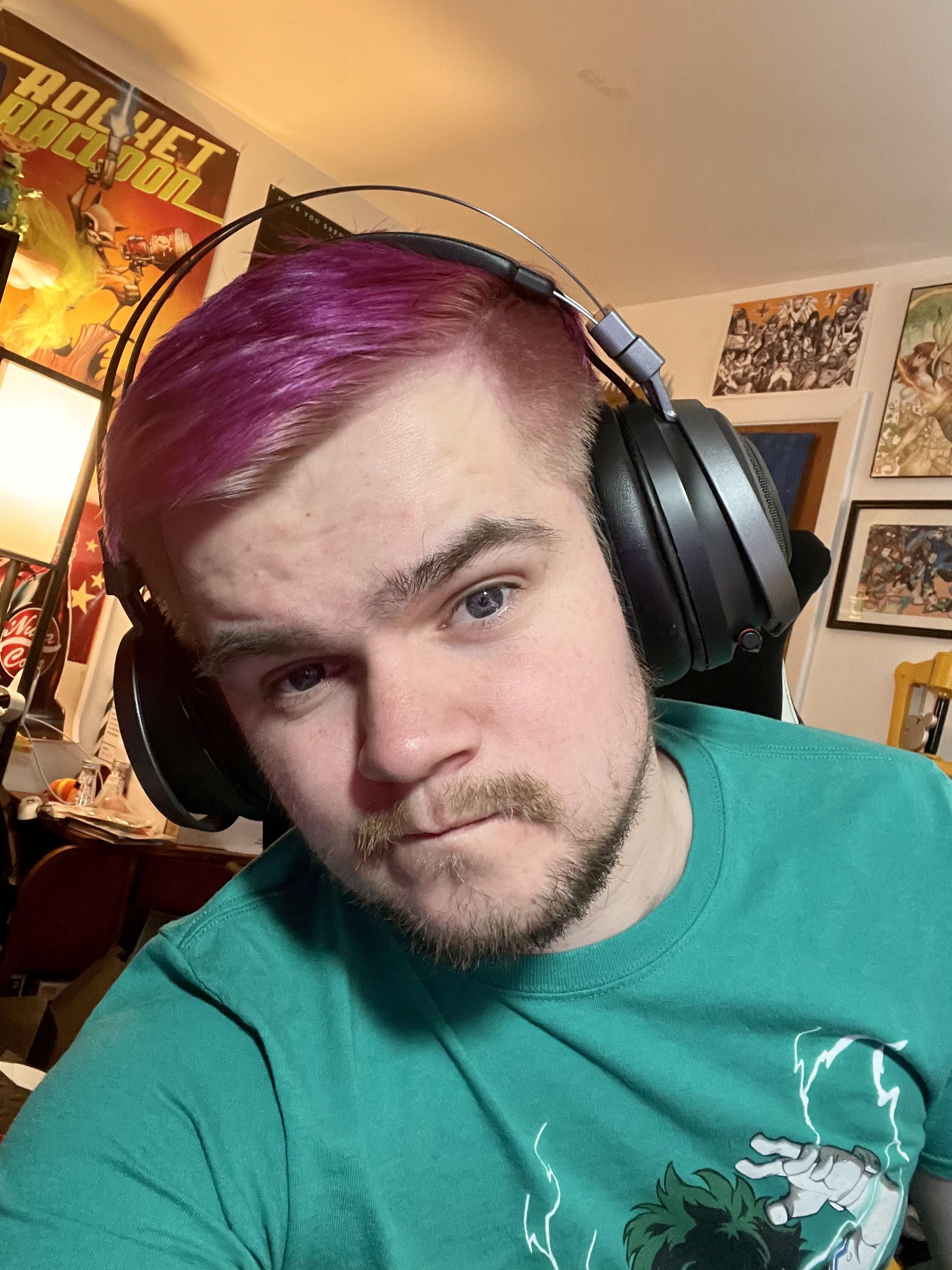 Felt cute after dying my hair purple for the first time. Only wish the dye had taken more on my ...