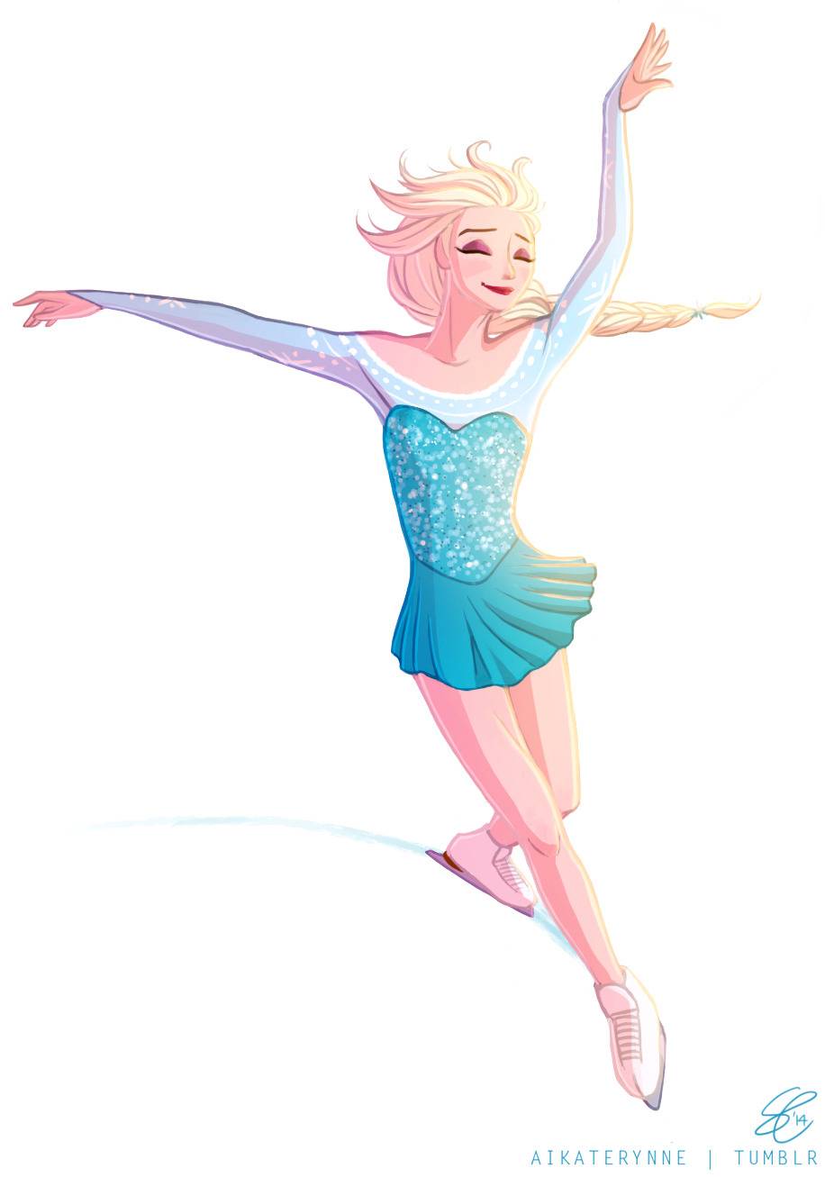 Figure Skating Elsa by aikaterynne (from /r/Frozen) | Scrolller