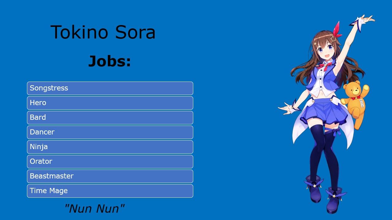 Final Fantasy Jobs for Hololive Members: #1 Tokino Sora | Scrolller