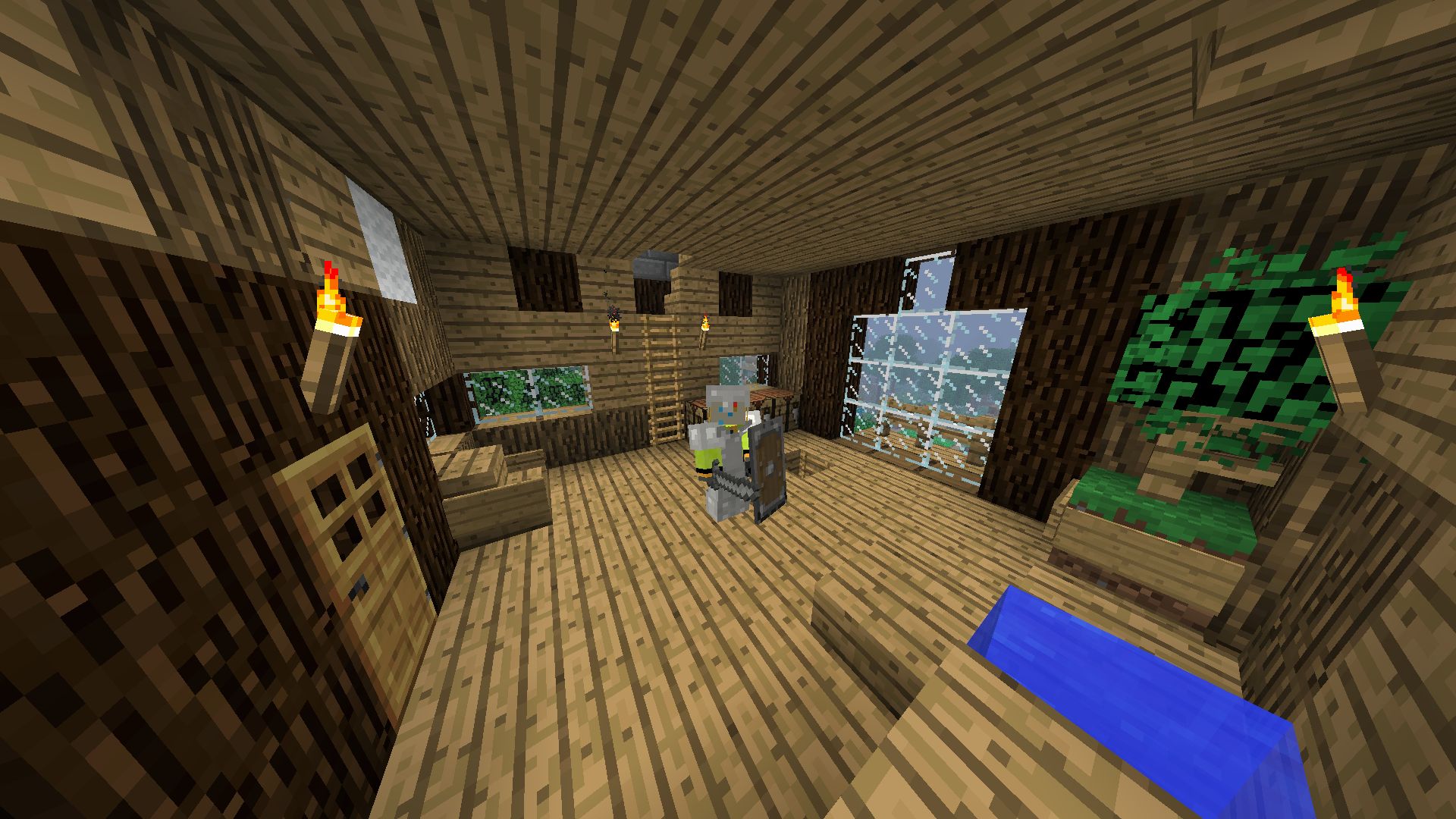 Finally after 2 hours of chaos i got my first set iron armor and a good world/seed | Scrolller