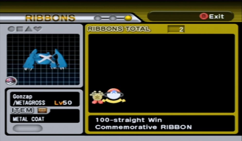 Finally caught the Metagross, and finished my Colo ribbons. | Scrolller