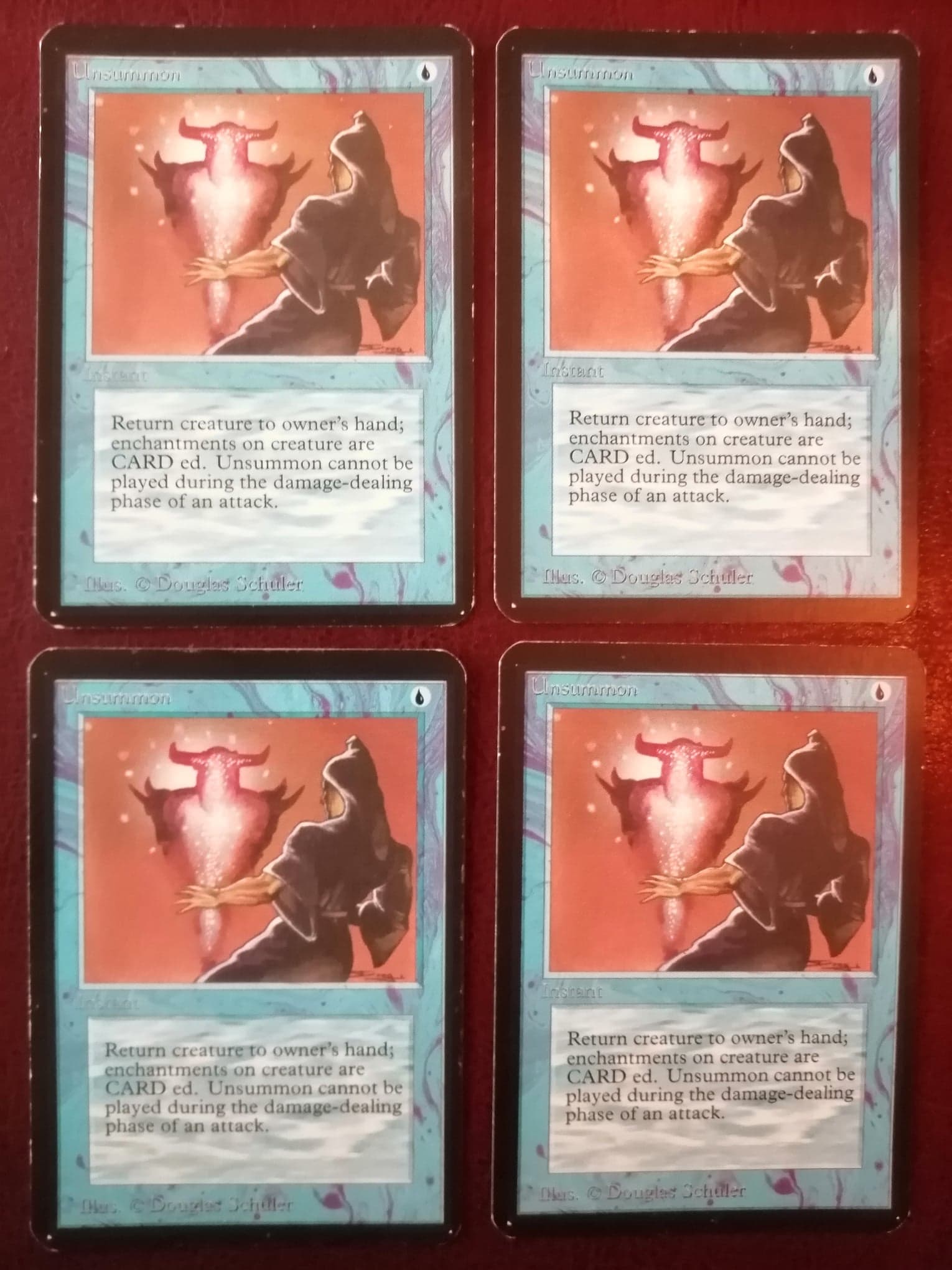 Finally completed my playset of Alpha Unsummons. CARD ed?! Nooooooo! | Scrolller